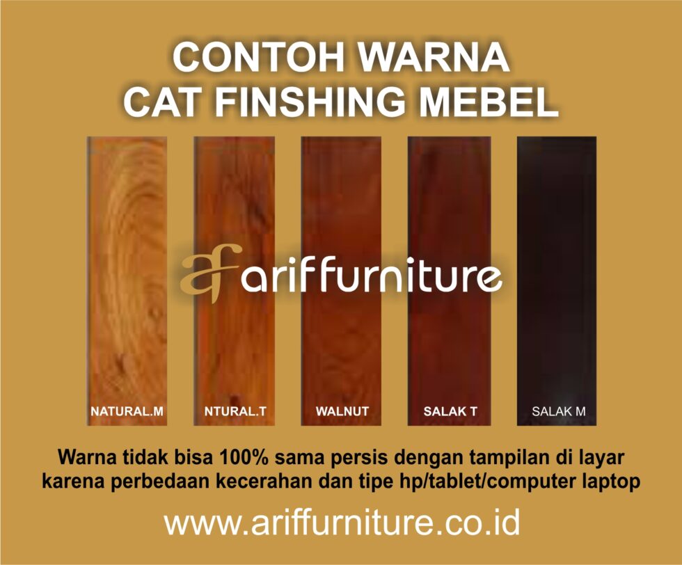 Refrensi Warna Finishing Kayu - PT. ARIF FURNITURES JEPARA
