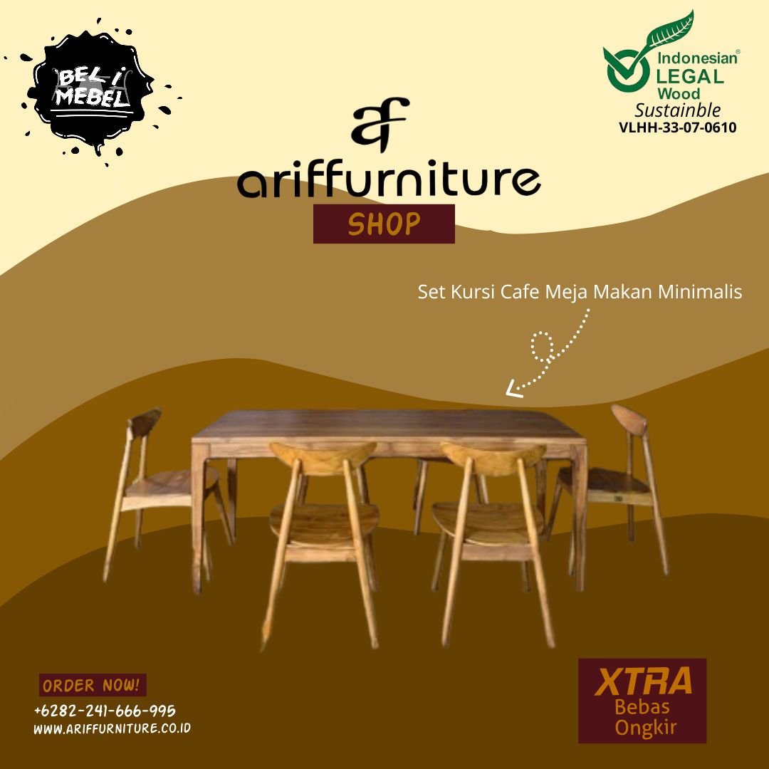 Set Kursi Cafe Meja Makan Minimalis - PT. Arif Furnitures Jepara